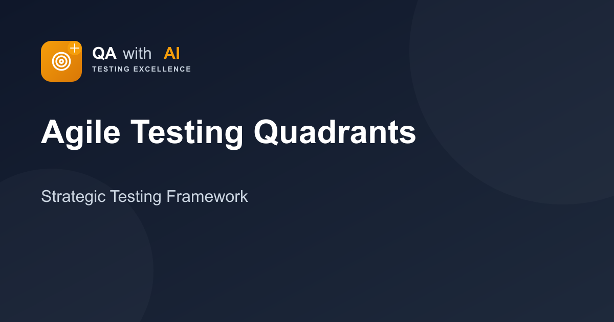 Agile Testing Quadrants - Strategic Testing Framework | QA AI